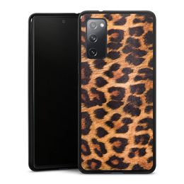 DeinDesign Galaxy S20 FE 5G Handy Silikon H&uuml;lle Case schwarz Handyh&uuml;lle Animal Print Leopard Fur