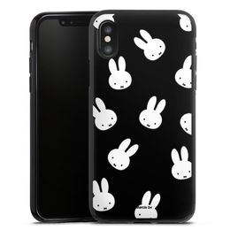 DeinDesign iPhone X Handy Silikon H&uuml;lle Case schwarz Handyh&uuml;lle Muster Miffy Transparent
