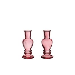 NaDeco Dekovase Glasvase "Venice" 2er Set in Soft Pink