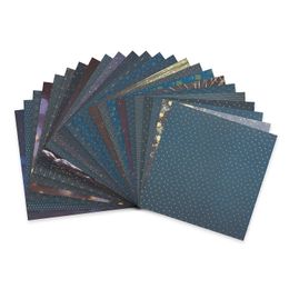 buttinette Papierblock "Weihnachten", blau, 20 x 20 cm, 24 Blatt