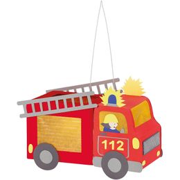 buttinette Bastel-Set Laterne "Feuerwehrauto" – Vorlagen bereits vorgedruckt