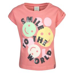 Boboli - T-Shirt SMILE TO THE WORLD in geranie, Gr.104