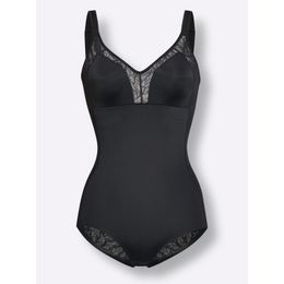 Naturana Damen Minimizer-Body ohne B&uuml;gel mit Spitzeneinsatz, schwarz, Gr&ouml;&szlig;e 85C