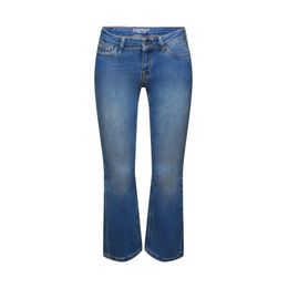 Esprit 7/8-Jeans Tiefsitzende Jeans mit ausgestelltem Cropped-Bein