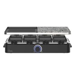 BiKitchen grill 950 Raclette Antihaftbeschichtung, Überhitzungsschutz, Kontrollleuchte, 8 Pfännchen Schwarz