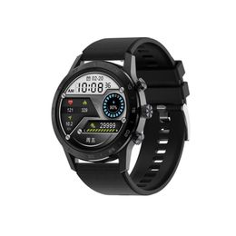TPFNet Smart Watch / Fitness Tracker IP67 - Silikon Armband - Android & IOS - Schwarz / Silber