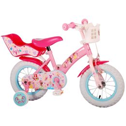 TPFSports Disney Princess Kinderfahrrad - Mädchen - 12 Zoll - 2 Handbremsen - Pink