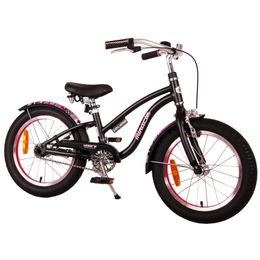 TPFSports Miracle Cruiser Kinderfahrrad - M&auml;dchen - 16 Zoll - R&uuml;cktritt + Handbremse - Mattschwarz