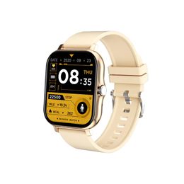 TPFNet Smart Watch / Fitness Tracker IP67 - Silikon Armband - Android & IOS - Gold