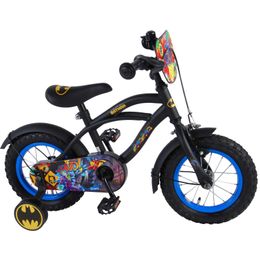 TPFSports DC Batman Kinderfahrrad - Jungen - 12 Zoll - R&uuml;cktritt + Handbremse - Schwarz