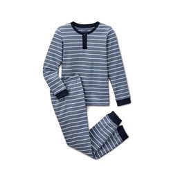 Tchibo Kinder-Pyjama - Hellblau/Gestreift - Kinder - Gr.: 158/164