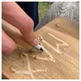 KIKKERLAND Spielzeug-Gartenset Outdoor Wood Carving Tool Kinder Holz Schnitzmesser runde Klinge