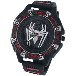 Spiderman Spider-Man Spider Armbanduhren schwarz rot