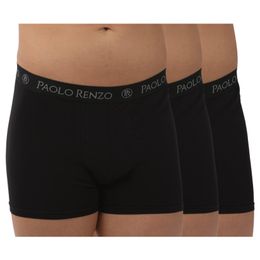 Paolo Renzo® Hipster Boxershorts 12 Stück - Größe L - Schwarz