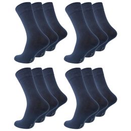 Paolo Renzo® Business Socken 12 Paar - Größe 43/46 - Marineblau