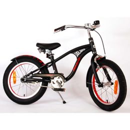 TPFSports Miracle Cruiser Kinderfahrrad - Jungen - 16 Zoll - Rücktritt + Handbremse - Mattschwarz