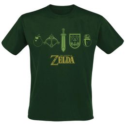 THE LEGEND OF ZELDA Quest Essentials T-Shirt grün in L