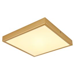 Globo TIBEY Deckenpanel LED Messing, 1-flammig