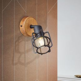 BRILLIANT LEUCHTEN Brilliant Gwen Wandleuchte Holz dunkel, 1-flammig