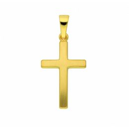 Adelia´s Adelia´s Kette mit Anhänger 585 Gold Kreuz Anhänger, Schmuckset - Set mit Halskette, goldfarben
