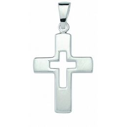 Adelia´s Adelia´s Kette mit Anhänger 925 Silber Kreuz Anhänger, Schmuckset - Set mit Halskette, silberfarben