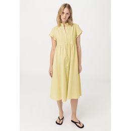 hessnatur Kleid mit Rüschen aus Bio-Baumwolle und Leinen Größe: 40