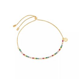 SIF JAKOBS Jewellery Armband - Ellera Tennis Bracelet With Adjustable Chain Multi - in gold - Armband für Damen