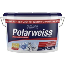 Schoner Wohnen - Schöner Wohnen Polarweiss Innenfarbe 5,0 Ltr. weiß hohe Deckkraft