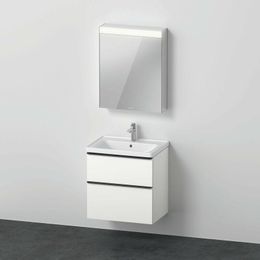Duravit - D-Neo Möbel-Set, Möbelwaschtisch mit Waschtischunterschrank wandhängend und led Spiegelschrank (Anschlag rechts), 650x2000mm, DE0115R,