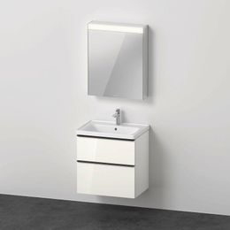Duravit - D-Neo Möbel-Set, Möbelwaschtisch mit Waschtischunterschrank wandhängend und led Spiegelschrank (Anschlag links), 650x2000mm, DE0115L,