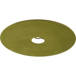 Qazqa Flacher Lampenschirm aus Velours grün mit Gold 45 cm - Grün