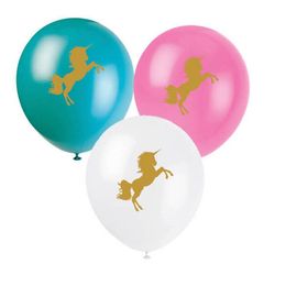 Kiids Folienballon Luftballons Goldenes Einhorn