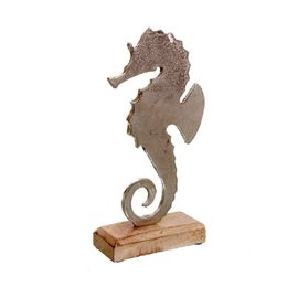 Linoows Dekoobjekt Seepferdchen maritime Deko Figur auf Mango Holz