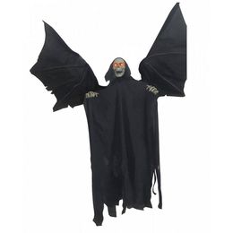 Horror-Shop Dekoobjekt Schwarzer mit Flügeln schlagender Grim Reaper als