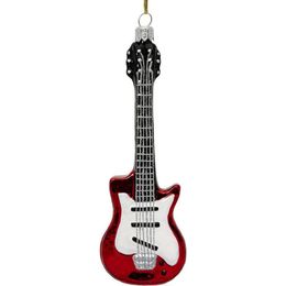 SIKORA Christbaumschmuck BS746 E-Gitarre Glas Figur Premium Weihnachtsbaum Anhänger