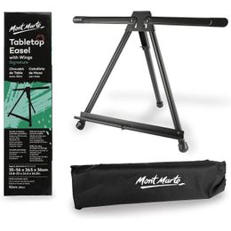 Mont Marte Tischstaffelei Aluminium – 56 cm Höhe – Ideal für Leinwände und Keilrahmen bis 50 cm