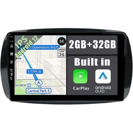 GABITECH für Mercedes Smart Fortwo 2014-2019 9 Zoll Android 13 Autoradio GPS Einbau-Navigationsgerät