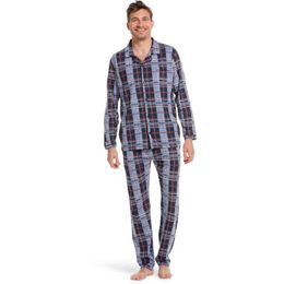 PASTUNETTE Pyjama Herren Schlafanzug geknöpft (2 tlg)