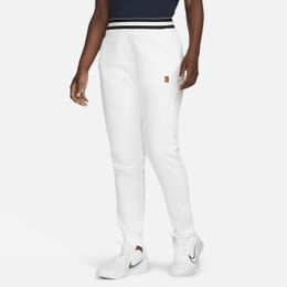 NikeCourt Dri-FIT Heritage French-Terry-Tennishose für Damen - Weiß