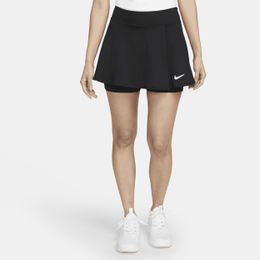 NikeCourt Dri-FIT Victory gerüschter Rock für Damen - Schwarz