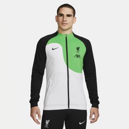 Liverpool FC Academy Pro Nike Strick-Fußballjacke mit durchgehendem Reißverschluss für Herren - Weiß