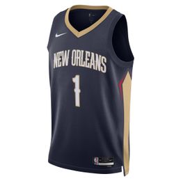 New Orleans Pelicans Icon Edition 2022/23 Nike Dri-FIT NBA Swingman Trikot für Herren - Blau