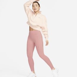 Nike Universa 7/8-Leggings mit Taschen, mittlerem Halt und hohem Bund für Damen - Pink