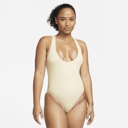 Nike einteiliger Cross-Back-Badeanzug für Damen - Weiß