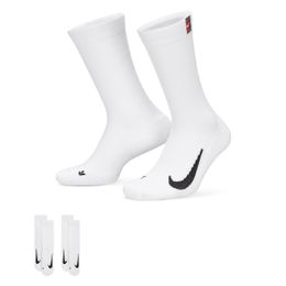 NikeCourt Multiplier Cushioned Tennis-Crew-Socken (2 Paar) - Weiß