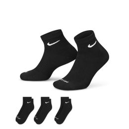 Nike Everyday Plus Cushioned Trainings-Knöchelsocken (3 Paar) - Schwarz