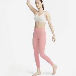 Nike Zenvy 7/8-Leggings mit sanftem Halt und hohem Taillenbund für Damen - Pink