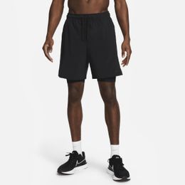Nike Unlimited vielseitige Dri-FIT 2-in-1-Shorts (ca. 18 cm) für Herren - Schwarz