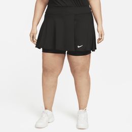 NikeCourt Dri-FIT Victory gerüschter Tennisrock für Damen - Schwarz