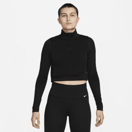 Nike Therma-FIT ADV City Ready Damenoberteil mit Viertelreißverschluss - Schwarz